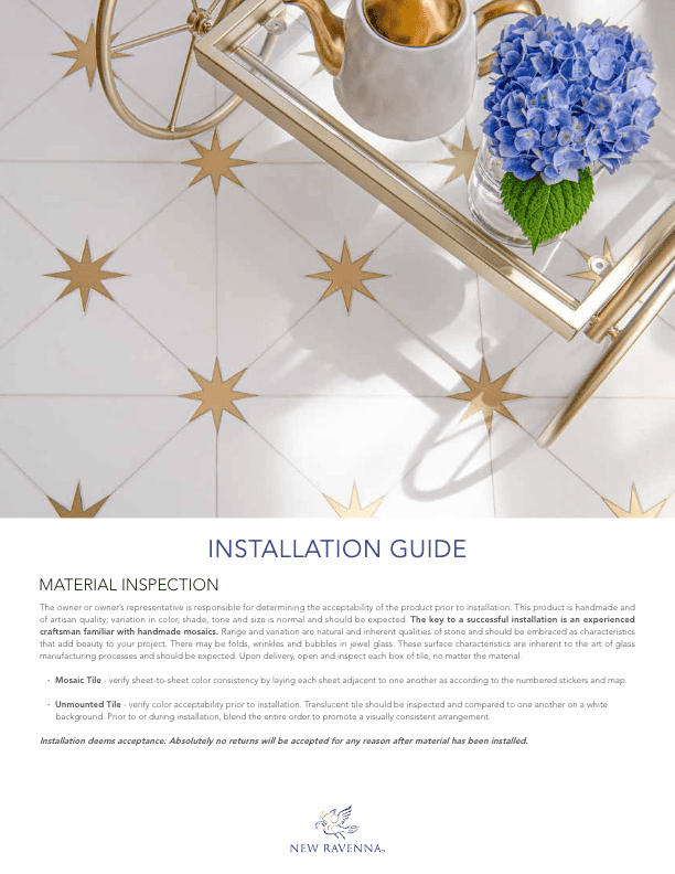 Installation Guidelines - New Ravenna